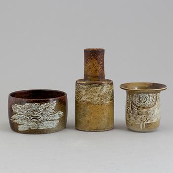 STIG LINDBERG, three stoneware pieces, Gustavsbergs Studio. - Bukowskis