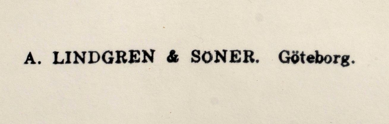 ALBERT ENGSTRÖM, affisch, Tryckt hos A. Lindgren & söner i Göteborg ...