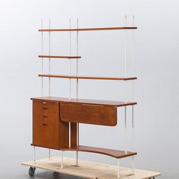 A 1950/60:s teak bookshelf, writing desk and drawers, "Prydo" by The ...