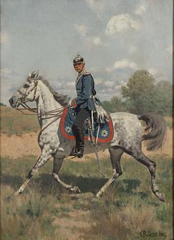 Carl Röchling, Wilhelm II of Germany on horseback (1853-1941). - Bukowskis