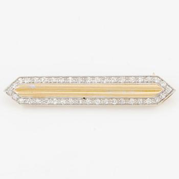 Brooch 18K gold with eight-cut diamonds. - Bukowskis