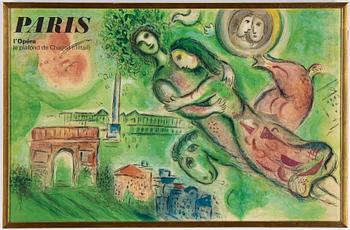 Marc Chagall, efter, färglitografisk affisch, Paris. 1964. - Bukowskis