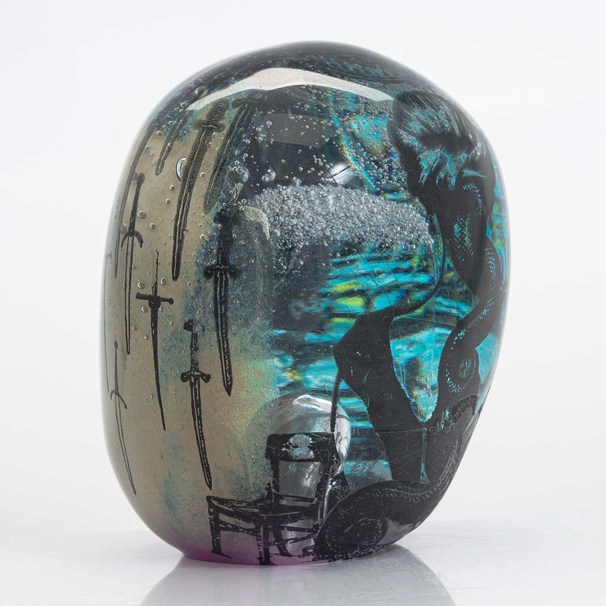 Sini Majuri, A glass sculpture 'Storm'. Signed Sini Majuri 2022 ...