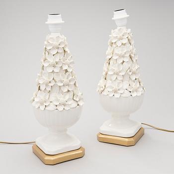 A pair of ceramic table lamps, latter half of the 20th Century. - Bukowskis