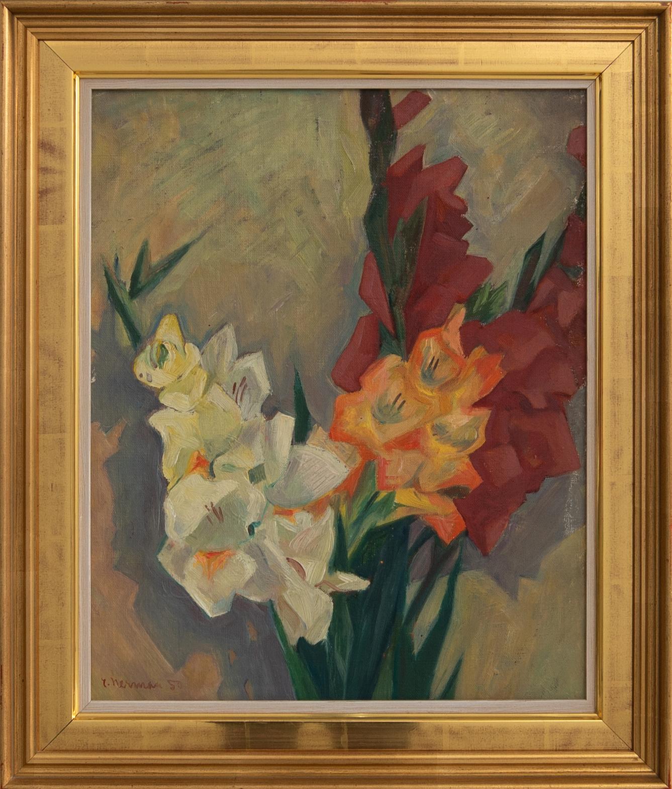 Einar Nerman, Stilleben med amaryllis. - Bukowskis