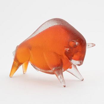 A bull glass sculpture, 20th century. - Bukowskis