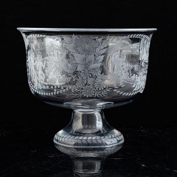 Lisa Bauer, a glass bowl, signed and numbered, Kosta 1978. - Bukowskis