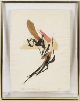 Tang Da Wu, ink & watercolour on papaer, signed and dated -87. - Bukowskis