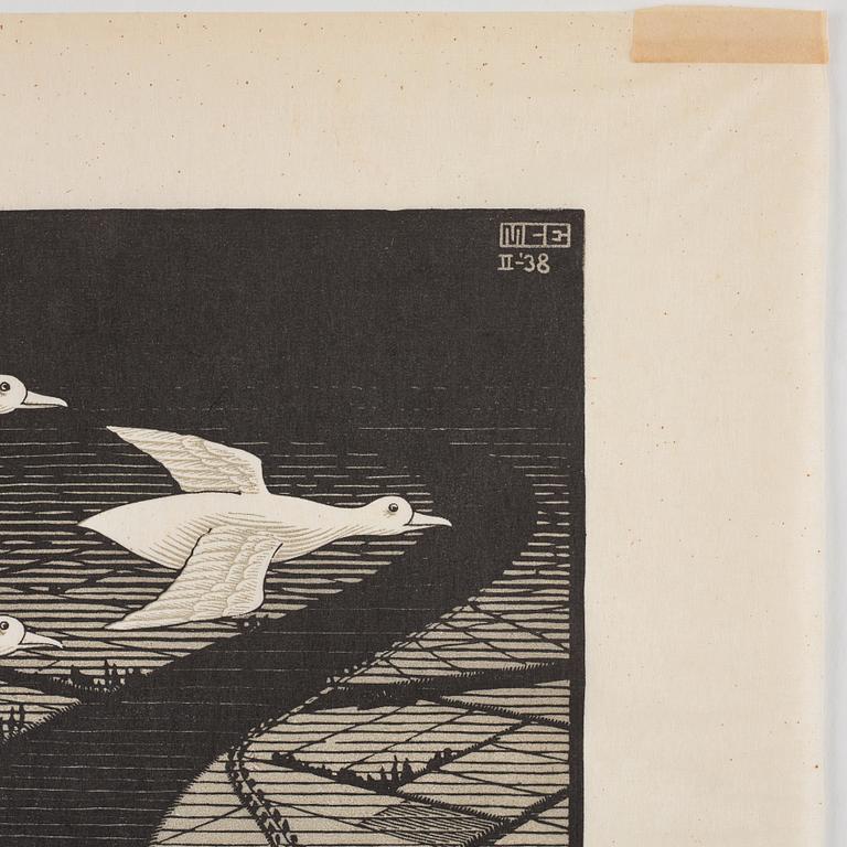 Maurits Cornelis Escher, "Day and Night" (Jour et Nuit). - Bukowskis