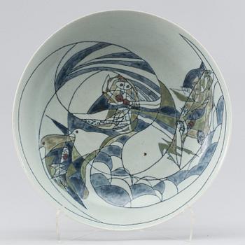 A PETER AND ANNE STOUGAARD STONEWARE BOWL/PLATE. - Bukowskis